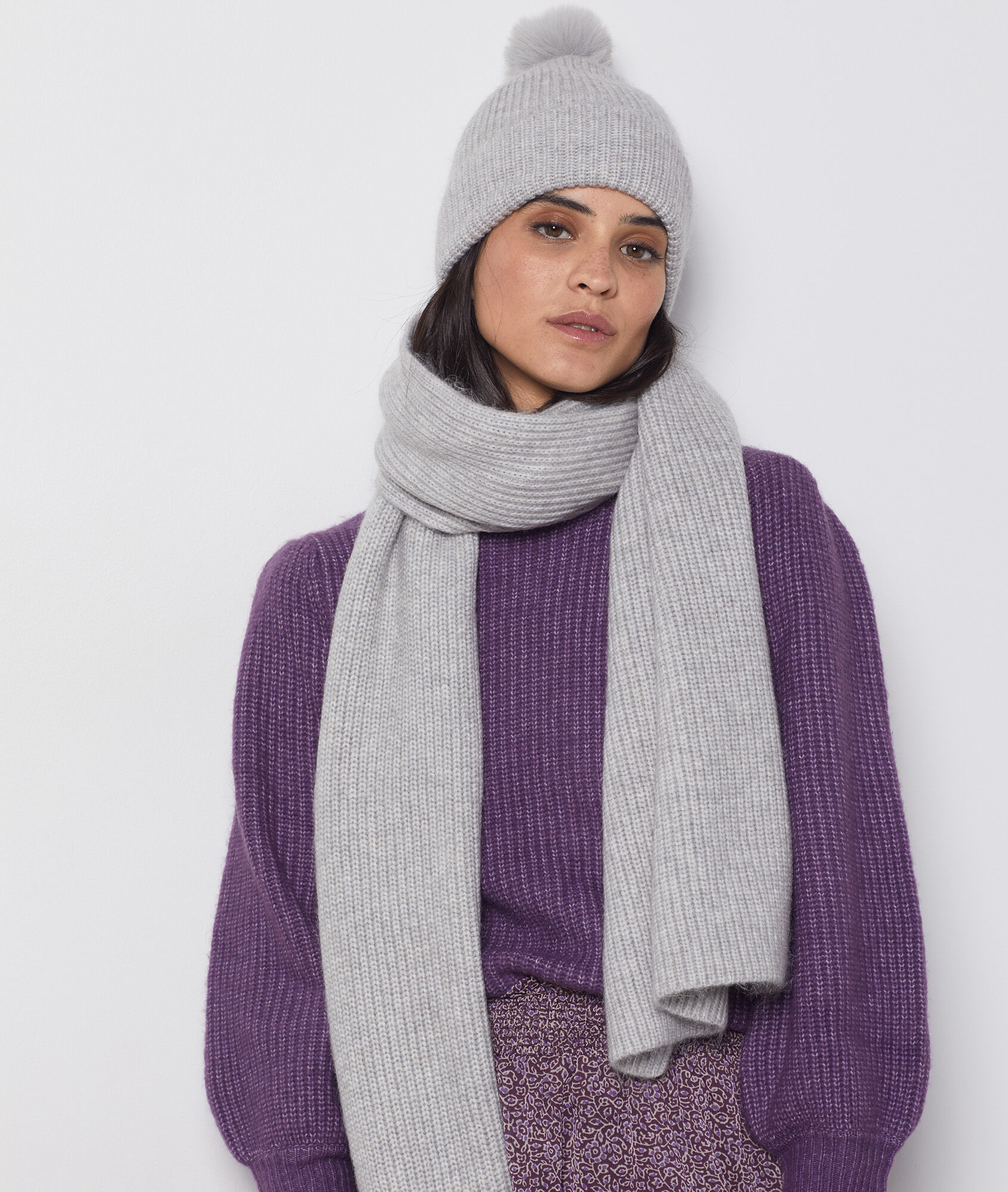 Bufanda lisa ELENA GRIS CLAIR - ETAM