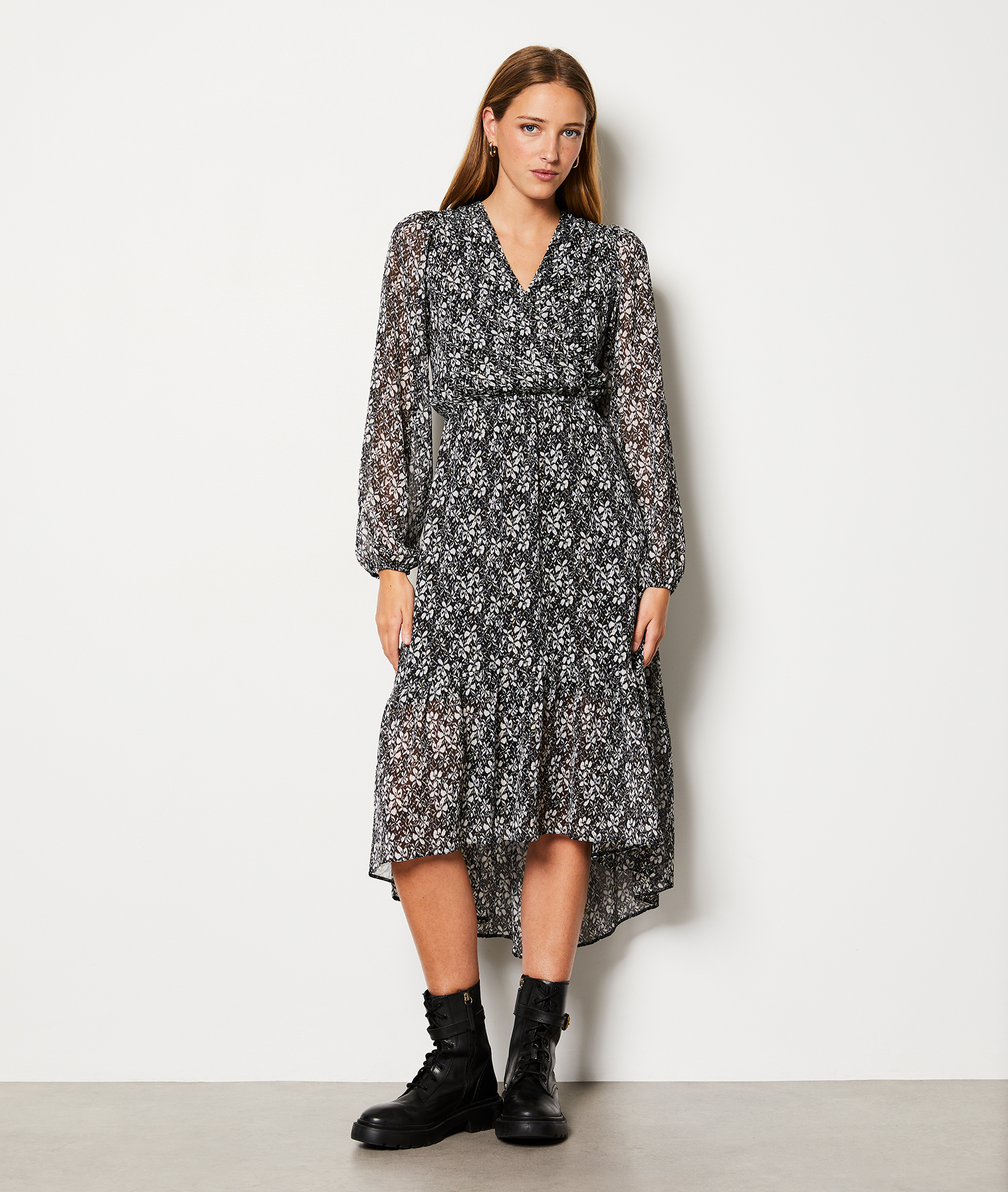 Vestido largo de flores MALONES IMP IMP FD NOIR - ETAM