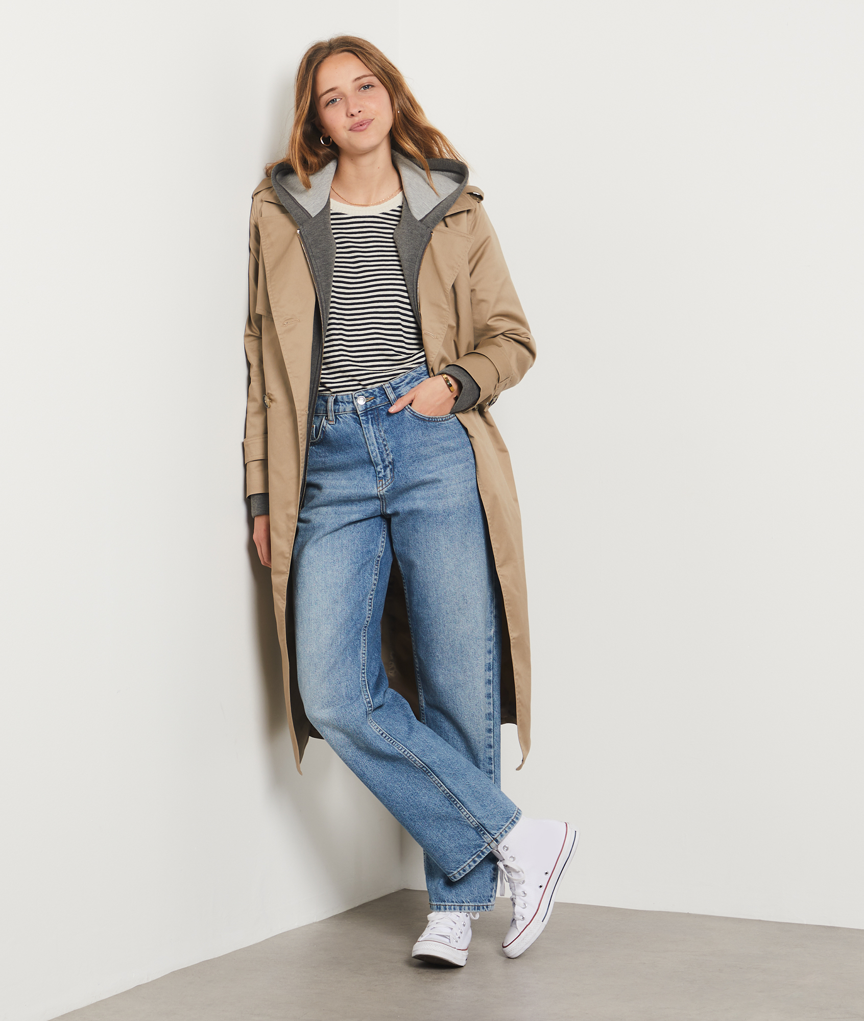 Gabardina larga JODDIE BEIGE - ETAM