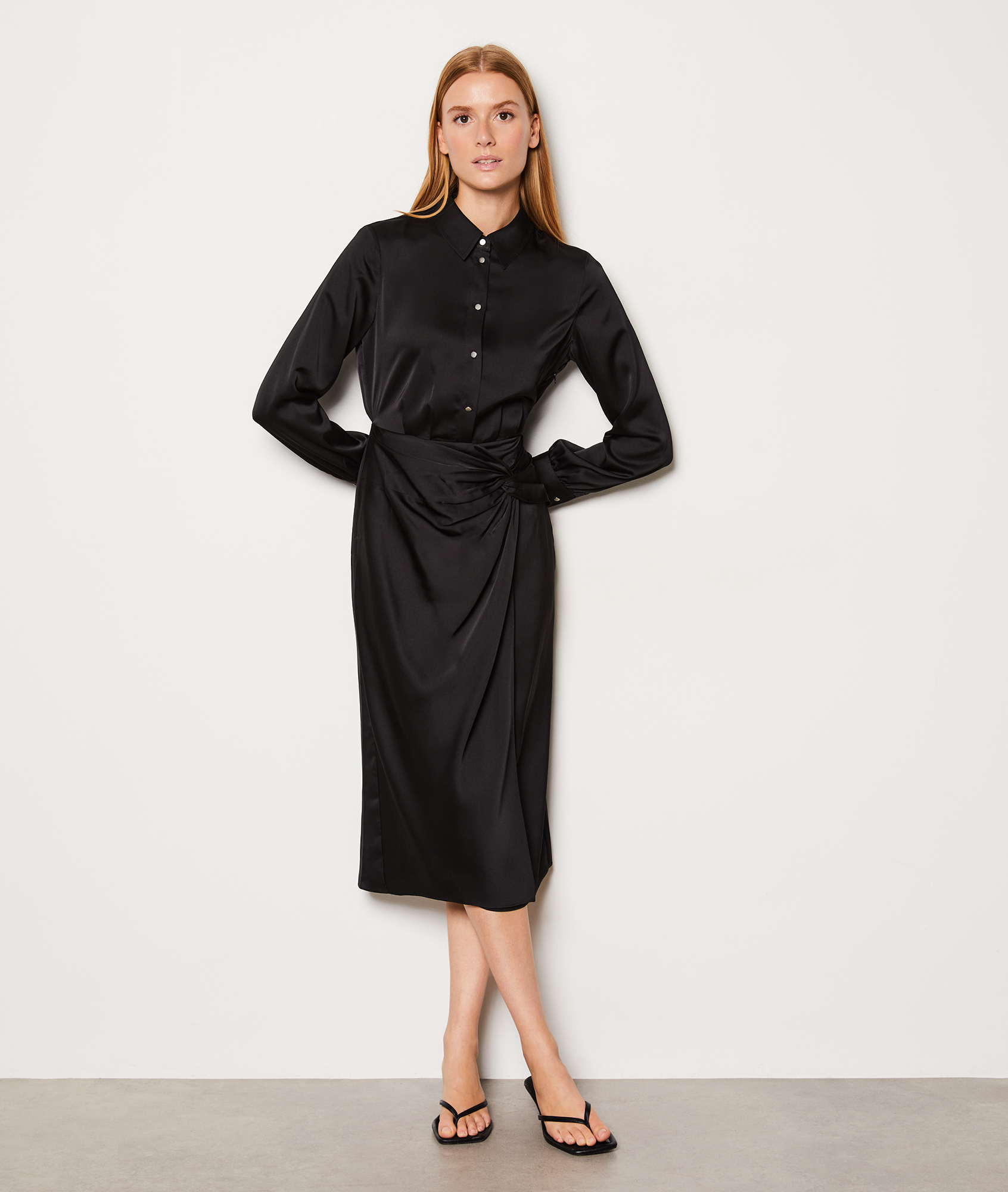 Vestido largo fluido LOUVE NOIR - ETAM