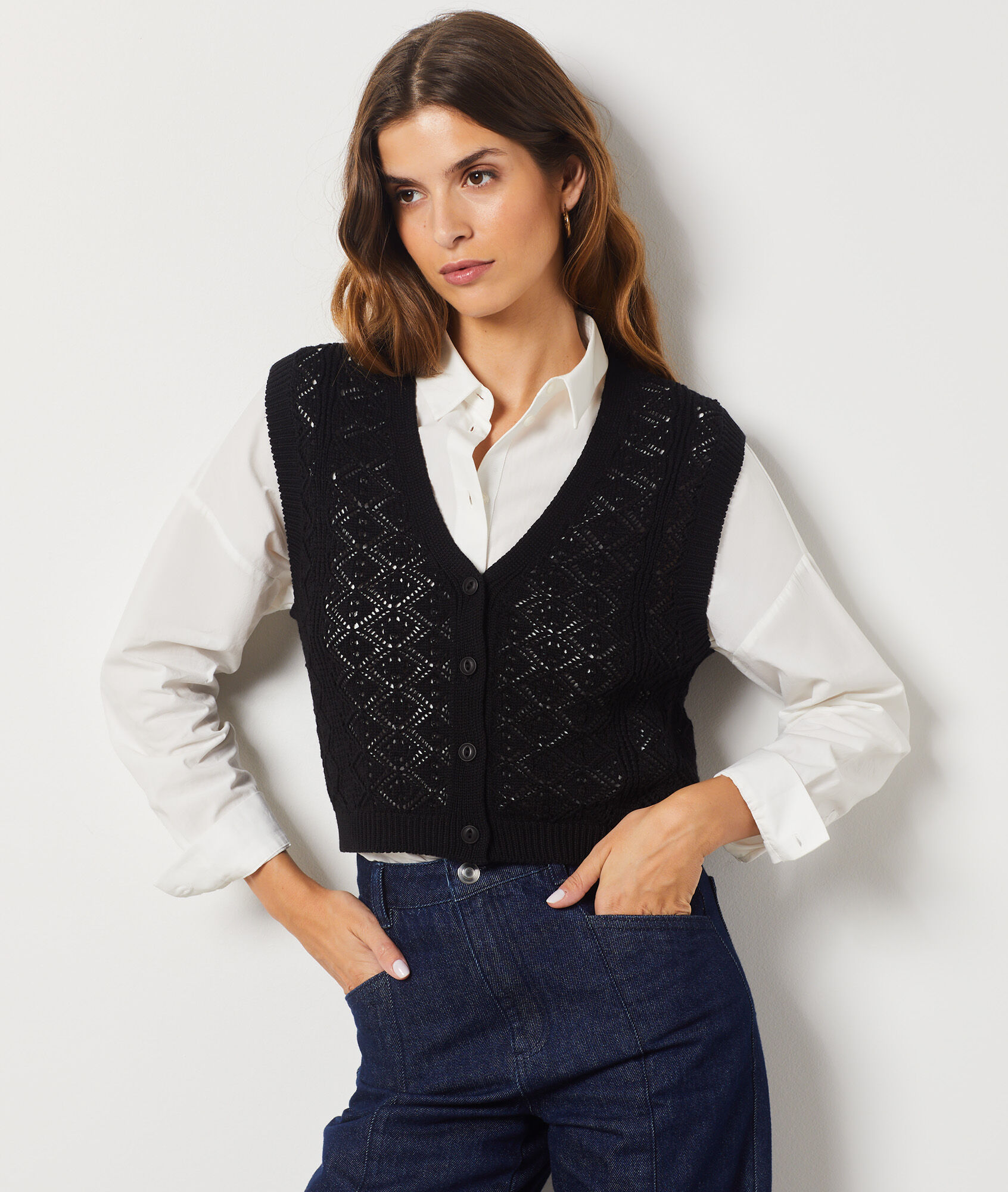 Chaleco de punto PAULINA NOIR - ETAM